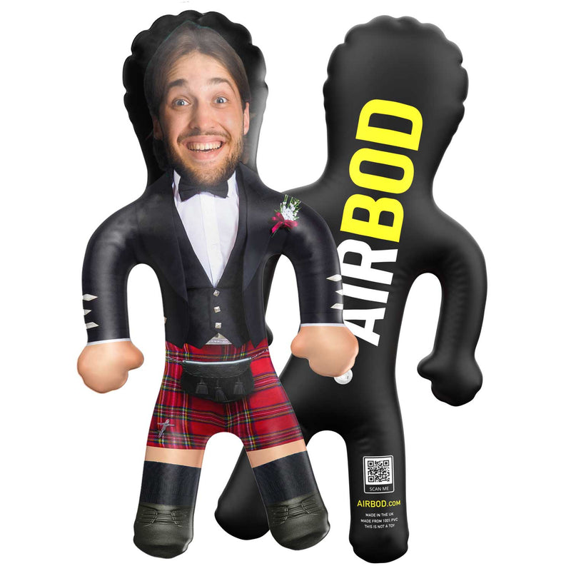 Black Suit Jacket With Royal Stewart Kilt - Custom Blow Up Doll