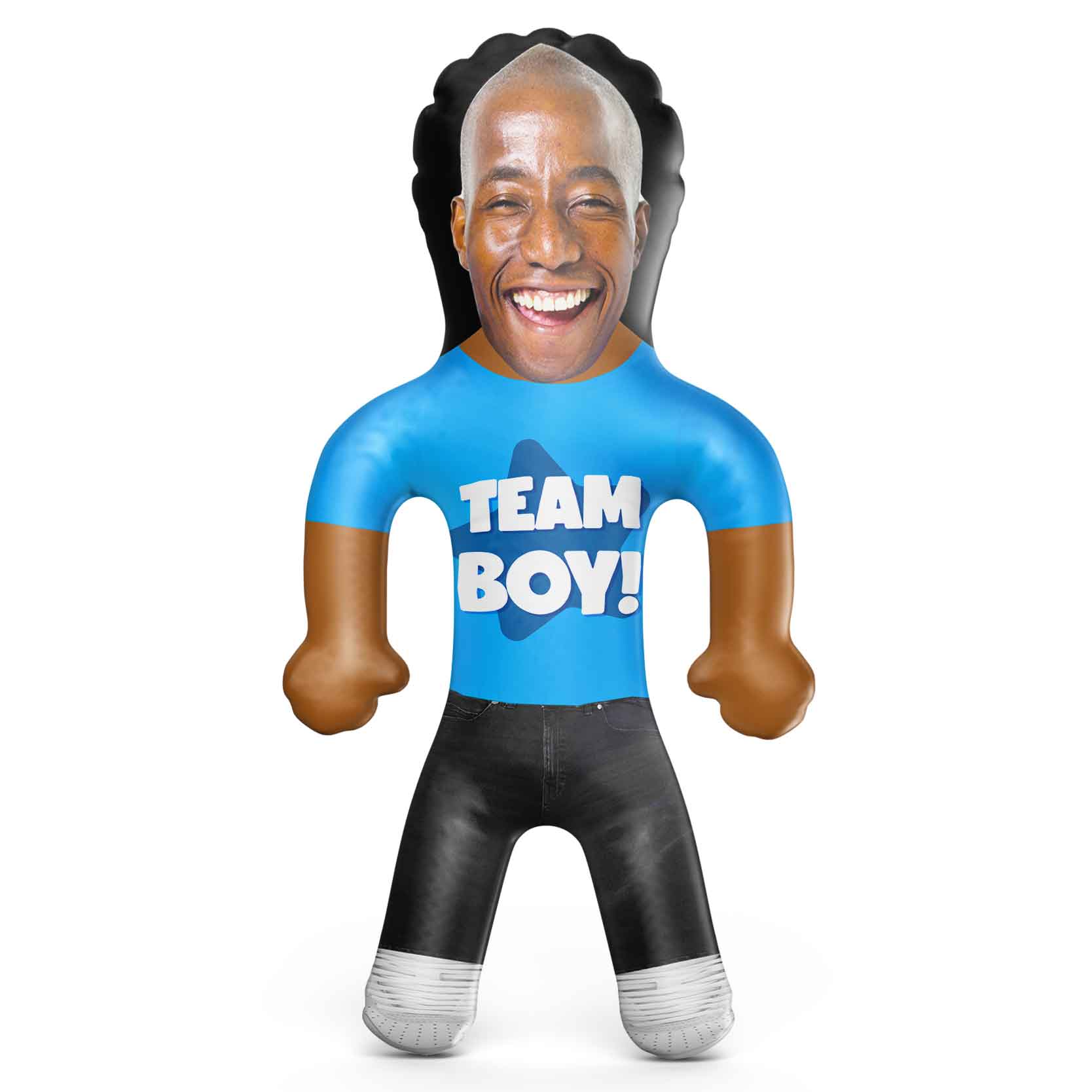 Team Boy! Baby Gender Reveal Air Bod - Custom Blow Up Doll
