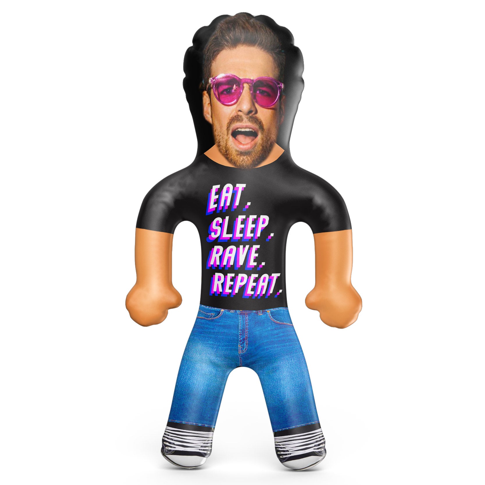 Eat. Sleep. Rave. Repeat Inflatable Doll