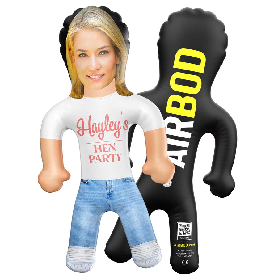 *Your Name's* Hen Party Inflatable Doll - Hen Blow Up Doll